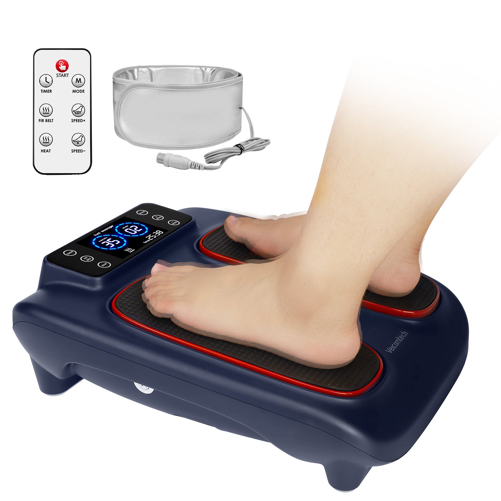 Foot Massager Machine with Heat, Vibration Foot Massager, 2 Speed Adju ...